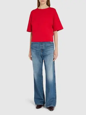 Khaite Winslow Mid Rise Baggy Jeans - Blue