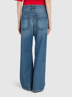 Khaite Winslow Mid Rise Baggy Jeans - Blue