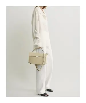 TOTEME Box Top Handle Shoulder Bag - Cashew