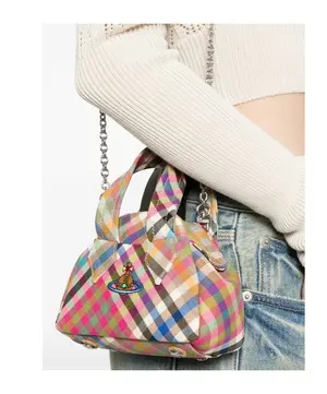 VIVIENNE WESTWOOD Orb Embroidered Mini Yasmine Tote Bag
