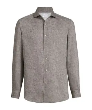Brunello Cucinelli Buttoned Long-sleeved Shirt - Gray