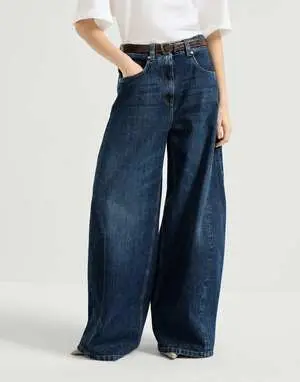 Brunello Cucinelli Mid-waisted Wide-leg Jeans - Blue
