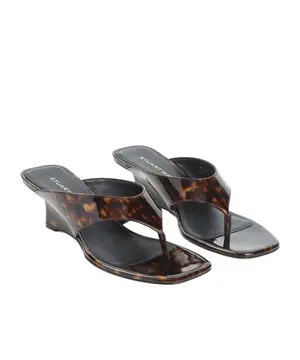 STUART WEITZMAN Vinnie Wedge Thong Sandals - Classic