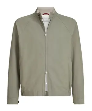 Brunello Cucinelli Brunello Cucinelli Water-Resistant Gabardine Jacket Khaki