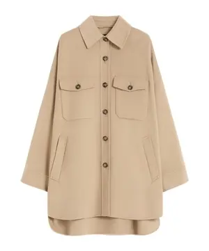 Max Mara Long Sleeve Button-up Coat - Camel
