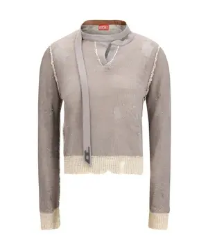 DIESEL® M-dracarina Jumper With Distressed Details - Beige