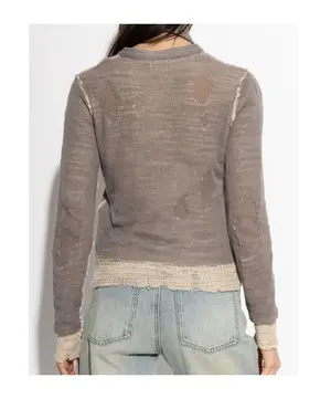 DIESEL® M-dracarina Jumper With Distressed Details - Beige