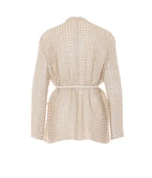 Brunello Cucinelli Dazzling Net Embroidery Blazer