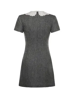SELF-PORTRAIT Lace Collar Mini Dress