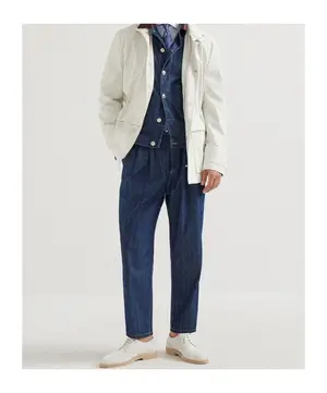 Brunello Cucinelli Pleated Relaxed-fit Jeans