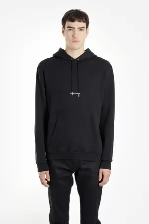 Saint Laurent Multi-star Logo Hooded Sweater - Black