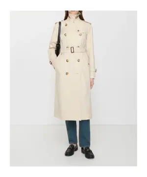 Burberry Long Tropical Gabardine Waterloo Trench Coat