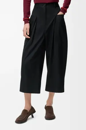 Loewe Wide Leg Trousers With Patch Pockets