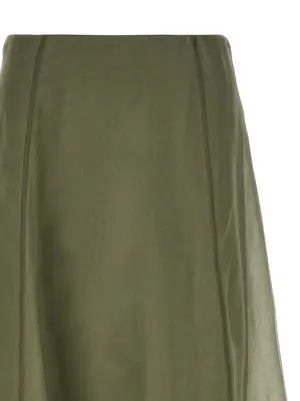 Brunello Cucinelli Flared Hem Midi Skirt - Green