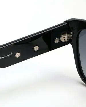 Dior Black And Silver Logo Detail Sunglasses