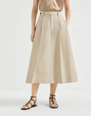 Brunello Cucinelli Poplin Sartorial Skirt - Beige