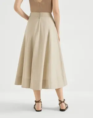Brunello Cucinelli Poplin Sartorial Skirt - Beige