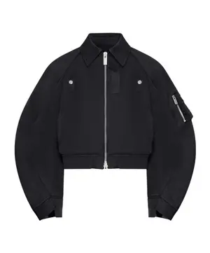 Sacai Twill Collared Zip-up Blouson - Black