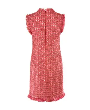 Moschino Sleeveless Dress With Gold Checkered Pattern