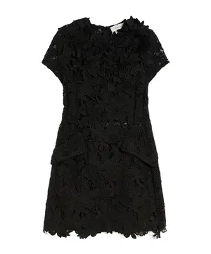 Sportmax Floral Appliqué Lace Mini Dress