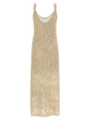 Brunello Cucinelli Crochet Maxi Dress