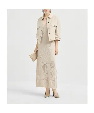 Brunello Cucinelli Crochet Maxi Dress