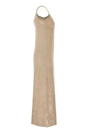 Brunello Cucinelli Crochet Maxi Dress