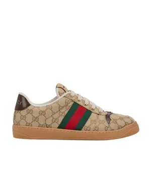 Gucci Screener Sneakers In Gg Canvas - Sand-colored