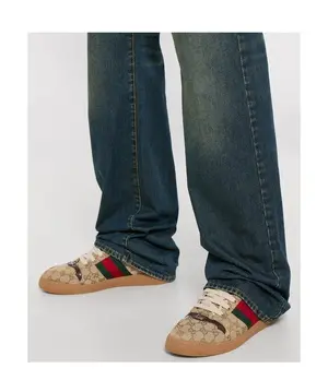 Gucci Screener Sneakers In Gg Canvas - Sand-colored