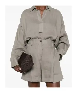 Brunello Cucinelli V-neck Long-sleeved Shirt