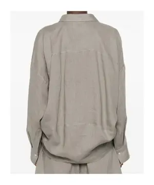 Brunello Cucinelli V-neck Long-sleeved Shirt