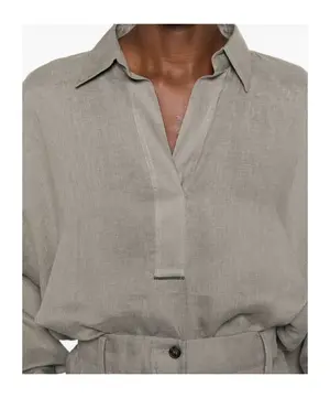 Brunello Cucinelli V-neck Long-sleeved Shirt