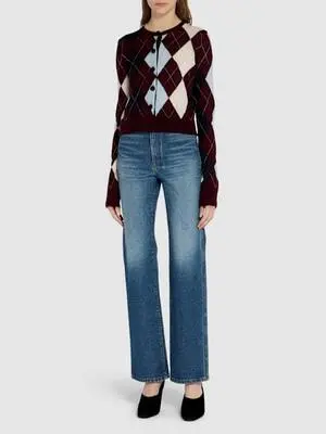 Khaite Danielle High-rise Straight Leg Jeans - Blue
