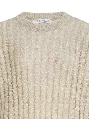 Brunello Cucinelli Openwork Cable Knit Sweater