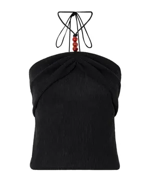 Magda Butrym Beaded Halterneck Top