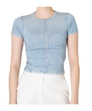 RAG  BONE Rag & Bone Crewneck Short-sleeved Denim T-shirt