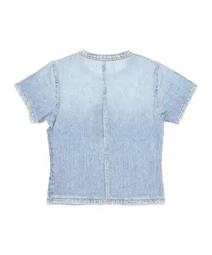 Rag & Bone Crewneck Short-sleeved Denim T-shirt