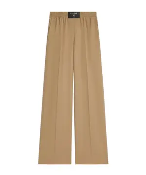 Celine Wool Twill Trousers - Camel