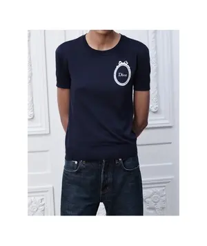 Dior Embroidered Médaillon Short-sleeved Sweater