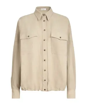 Brunello Cucinelli Brunello Cucinelli Fluid Twill Shirt Beige