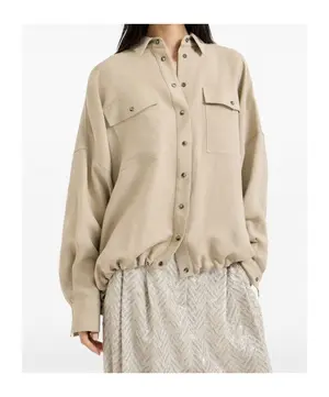 Brunello Cucinelli Fluid Twill Shirt - Beige