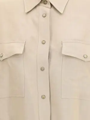Brunello Cucinelli Fluid Twill Shirt - Beige