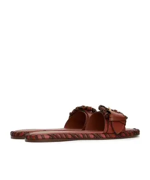 Zimmermann Alchemy Buckle Slippers - Brown