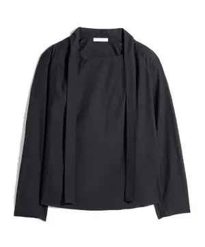 LEMAIRE Ascot Collar Relaxed Shirt - Squid Ink