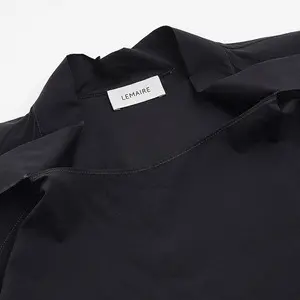 LEMAIRE Ascot Collar Relaxed Shirt - Squid Ink