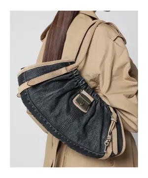 Marc Jacobs Small The Cristina Denim Suede Satchel Bag