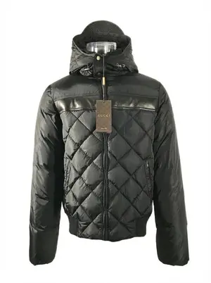 Gucci Quilted Hooded Jacket With Logo Detail