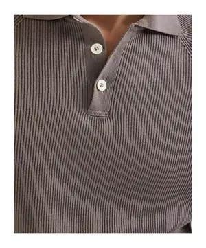 Brunello Cucinelli Long Sleeve Knitted Polo Jumper