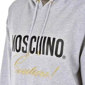Moschino Printed Hooded Dress - Gray