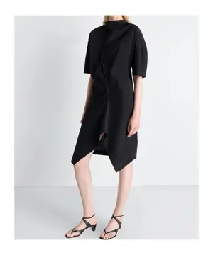 LEMAIRE Soft Collar Asymmetric Midi Dress
